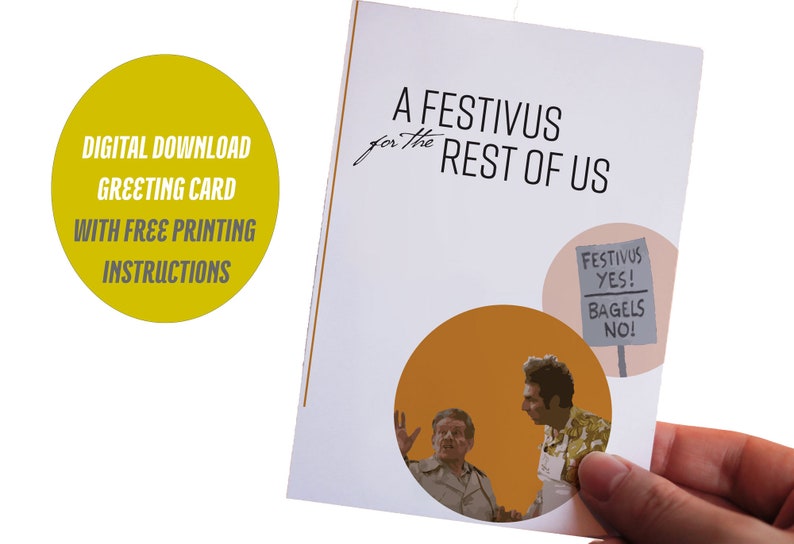 Printable Festivus Greeting Card, Printable Card Seinfeld, Digital ...