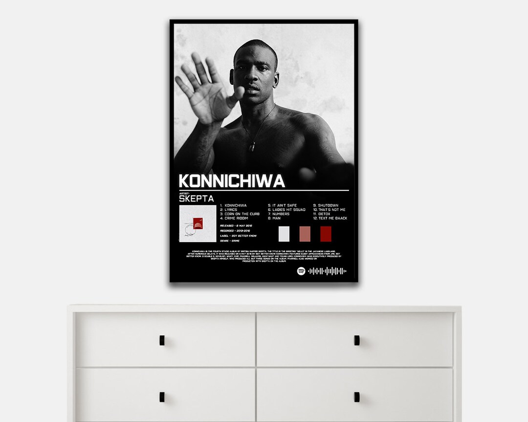 Skepta Konnichiwa Album Cover Poster Hip-hop Rap Poster A2 A3 A4 Framed ...