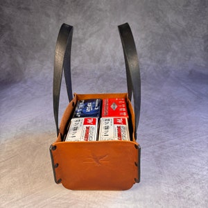 Leather Ammo Carrier, Shotgun Shell Box Tote, Shooting Accessories - Etsy