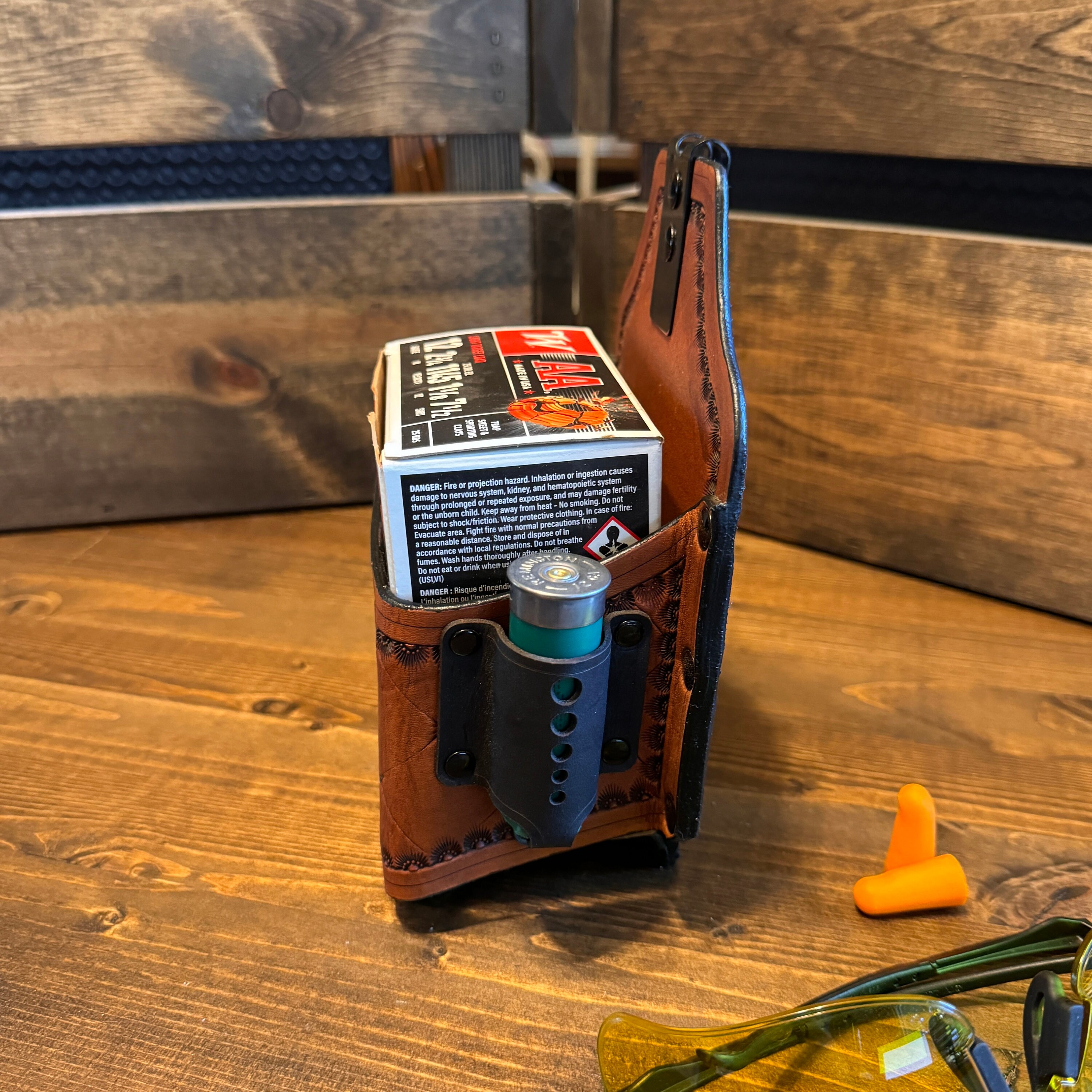 Bird Hunting/shell Tote/leather Shotgun Shell Holder/shotgun/trap Shoot ...