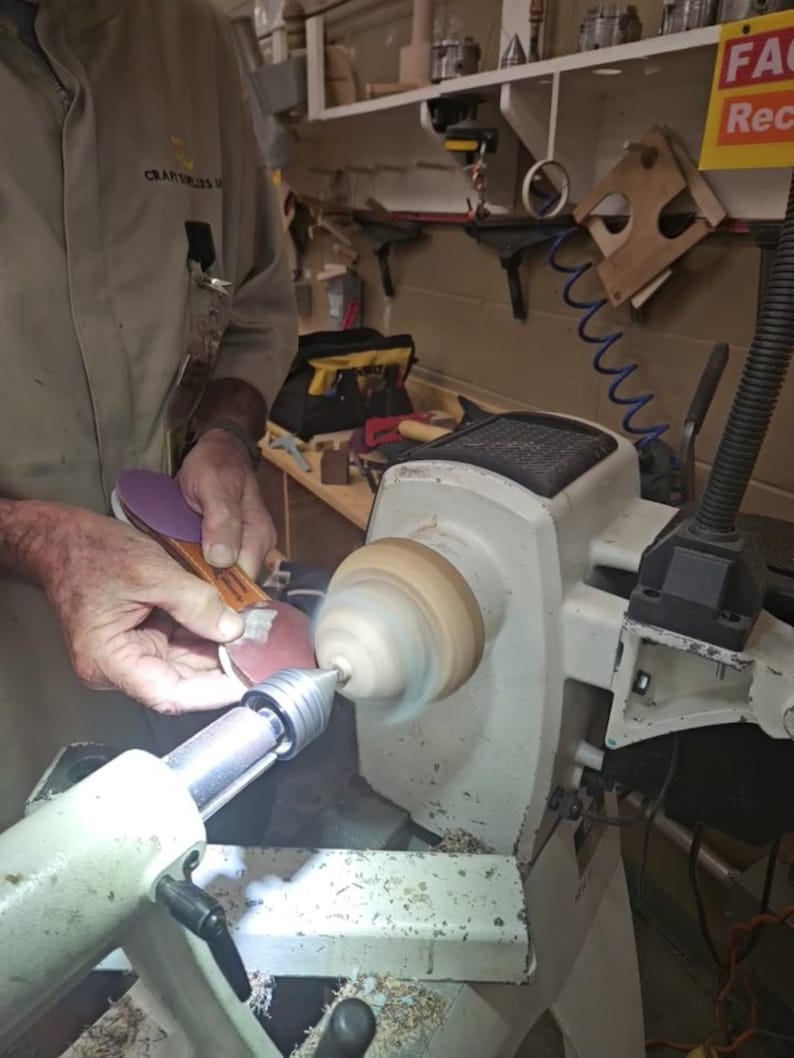 Handmade Lathe Sander: Wood Turning Tool With Leather Grip - Etsy