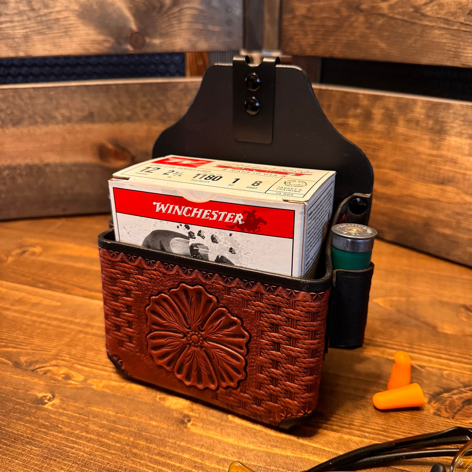 Bird Hunting/shell Tote/leather Shotgun Shell Holder/shotgun/trap Shoot ...