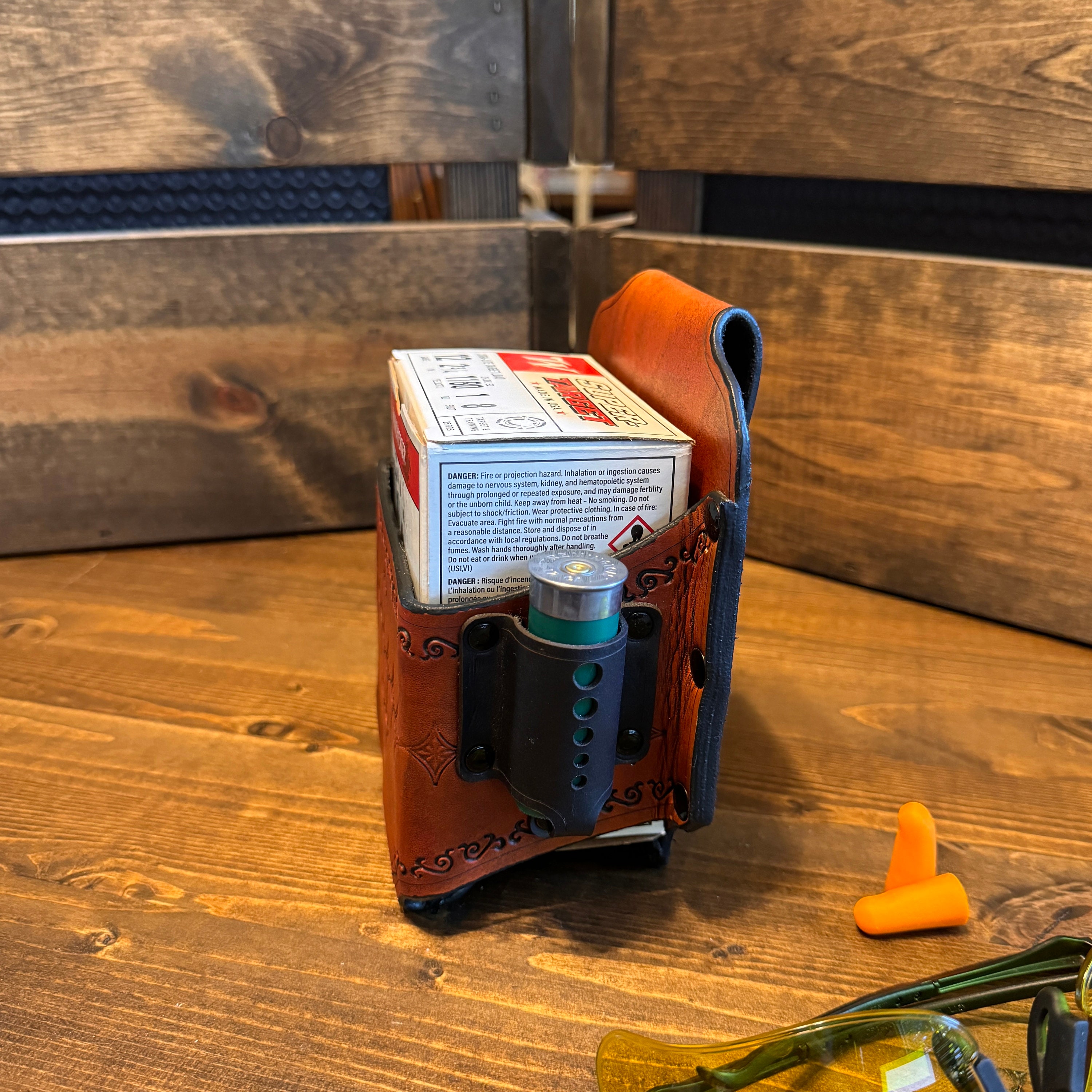 Trap Shoot/shell Tote/leather Shotgun Shell Holder/shotgun/bird Hunting ...