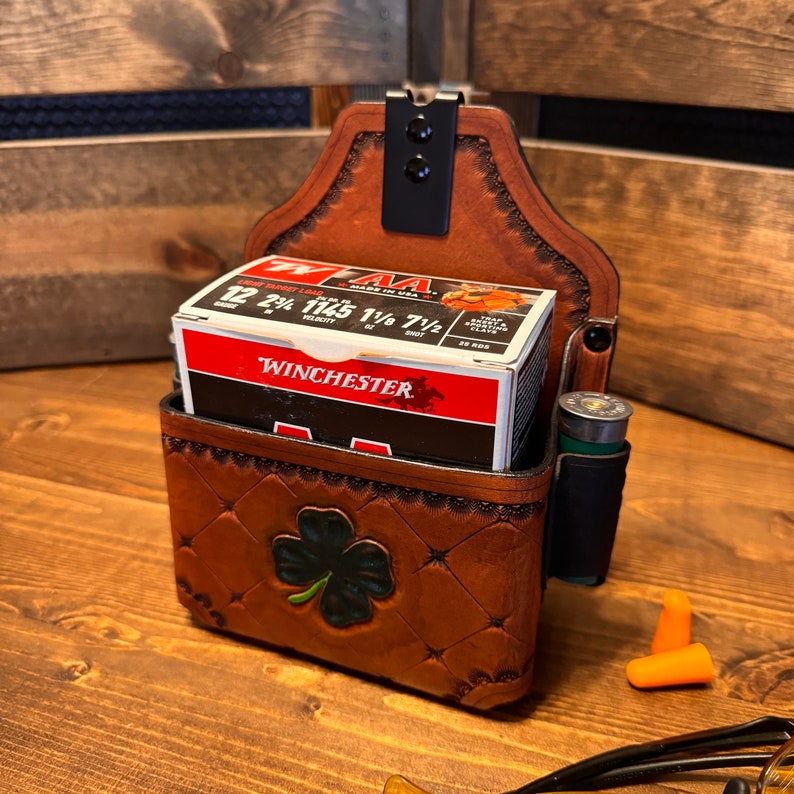 Bird Hunting/shell Tote/leather Shotgun Shell Holder/shotgun/trap Shoot ...