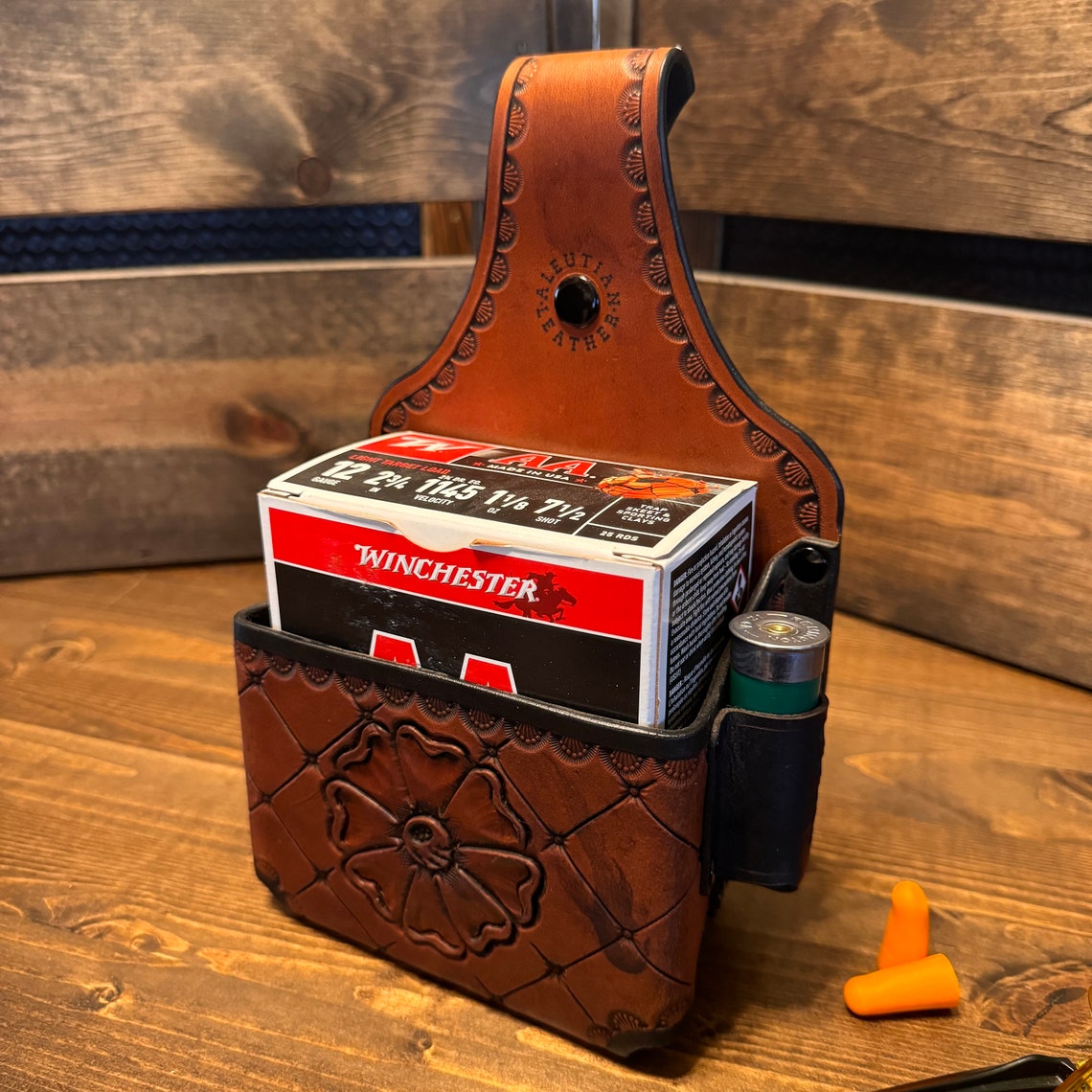 Bird Hunting/shell Tote/leather Shotgun Shell Holder/shotgun/trap Shoot ...