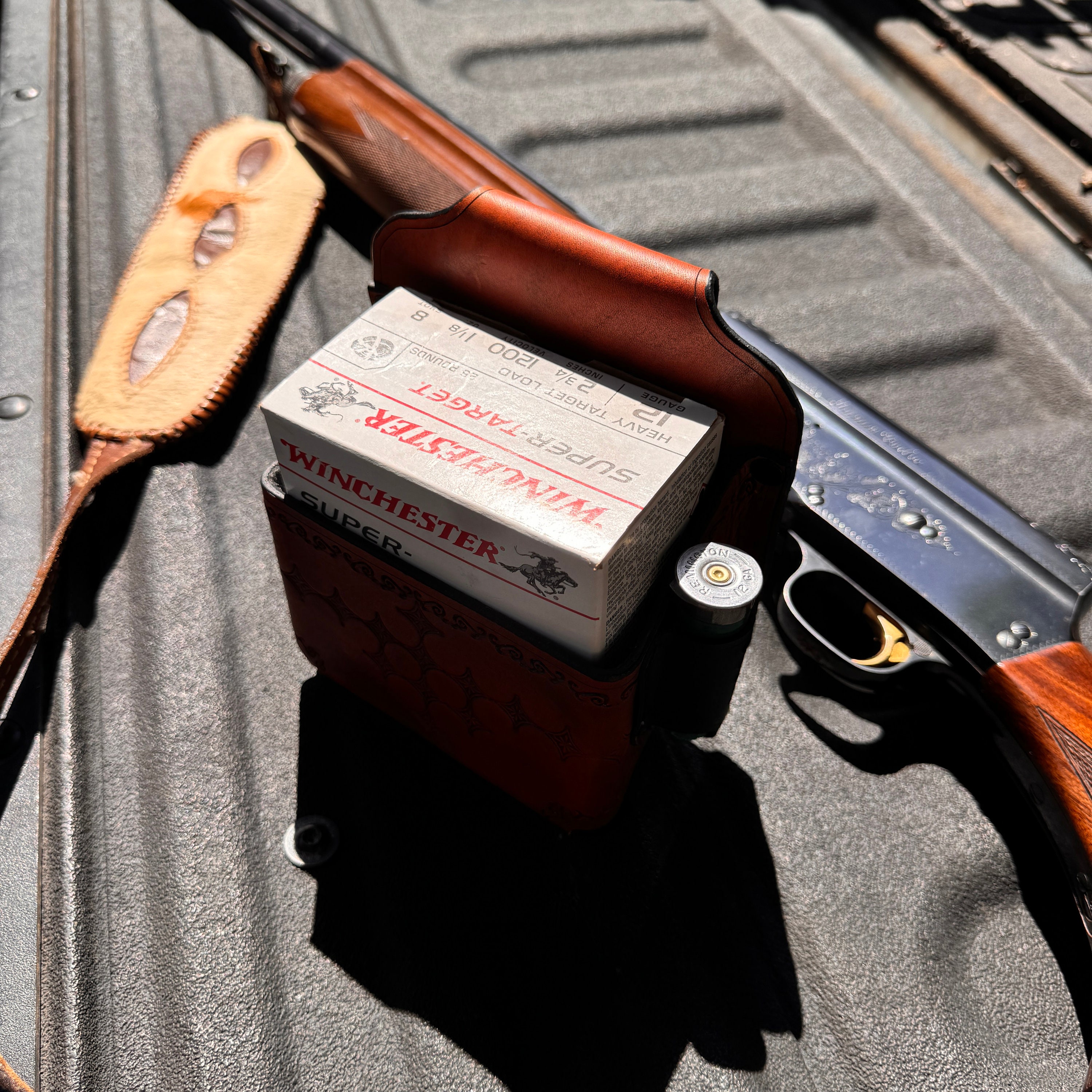 Trap Shoot/shell Tote/leather Shotgun Shell Holder/shotgun/bird Hunting ...