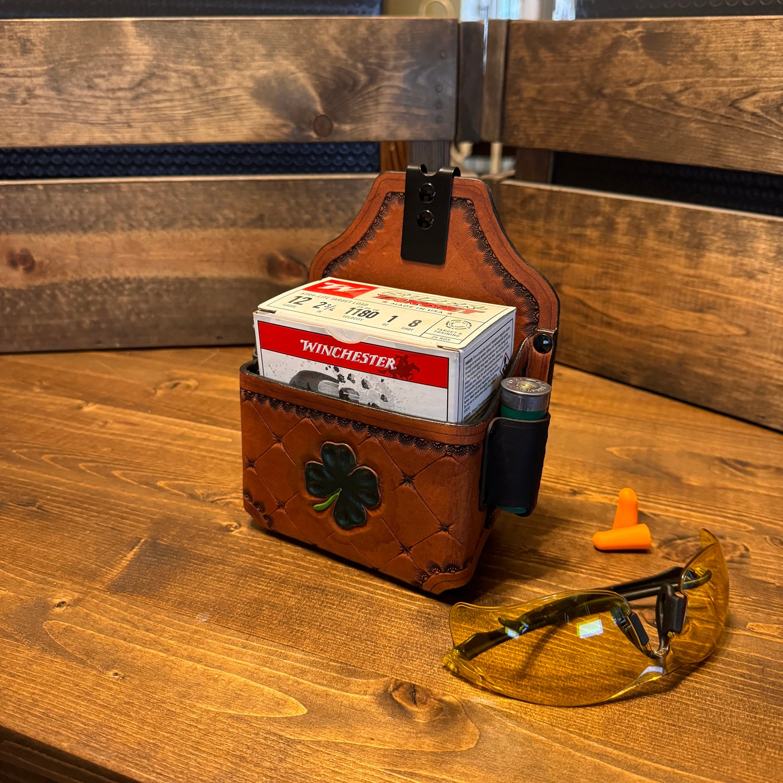 Bird Hunting/shell Tote/leather Shotgun Shell Holder/shotgun/trap Shoot ...