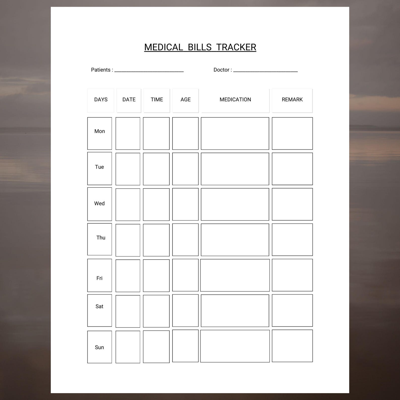 1 Medical Bill Tracker Digital Download,medical Bill Planner,medical ...