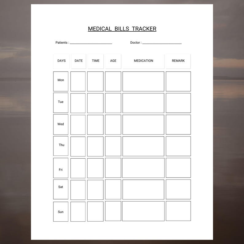 1 Medical Bill Tracker Digital Download,medical Bill Planner,medical ...