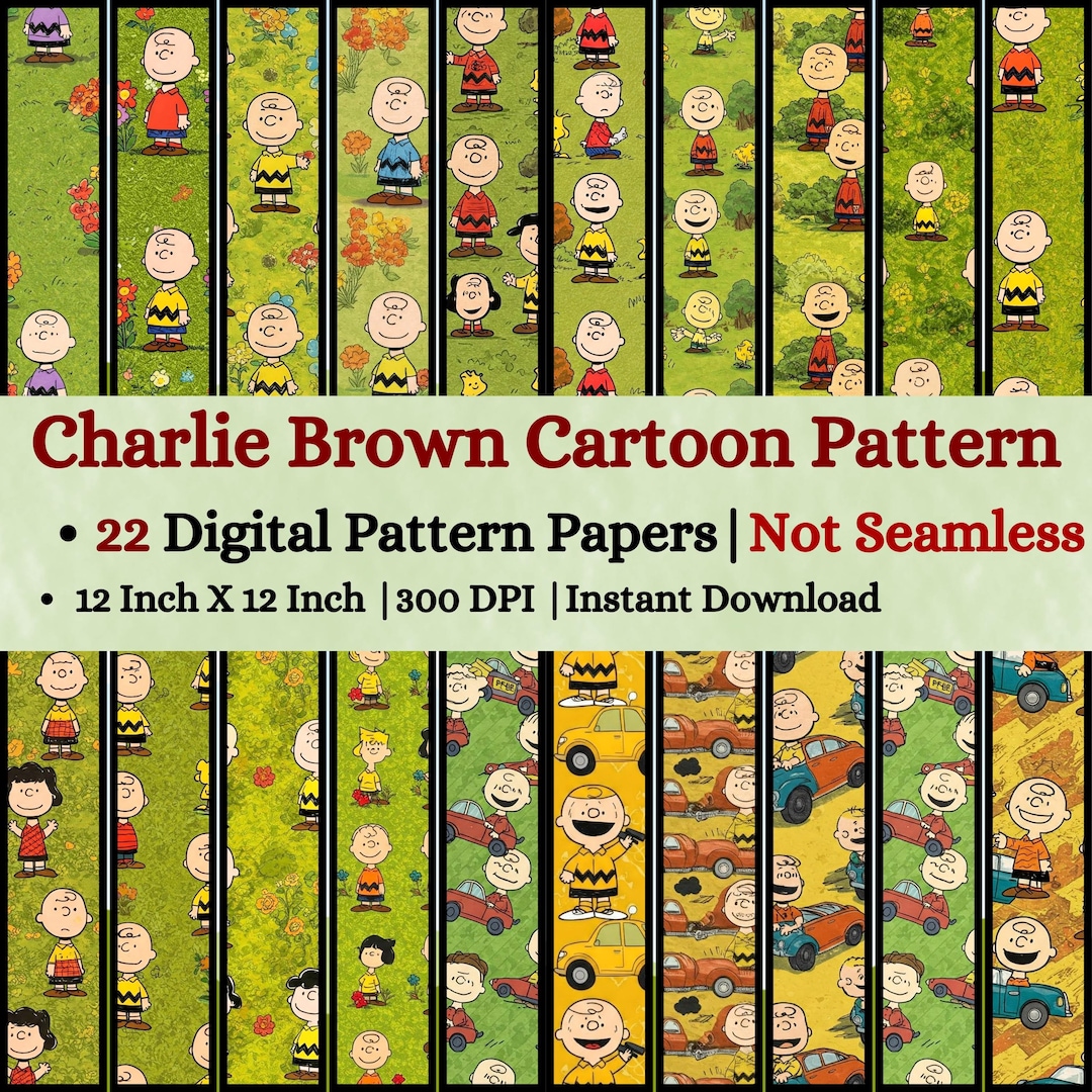Charlie Brown Digital Cartoon Pattern,digital Download,digital Kids ...