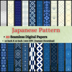 Japanese Pattern Digital Paper,japanese Floral Pattern,scrapbook Paper ...