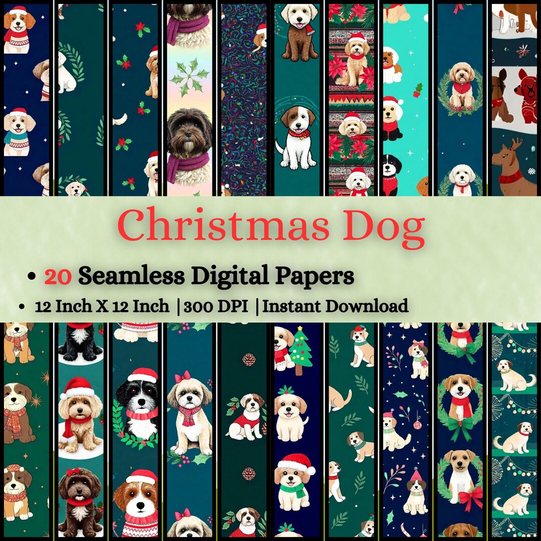Dog Digital Paper,dog Seamless Pattern,dog Pattern,seamless Pattern,dog ...