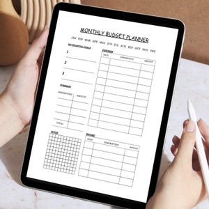 Monthly Budget Digital Download,monthly Budget Planner,monthly Budget ...