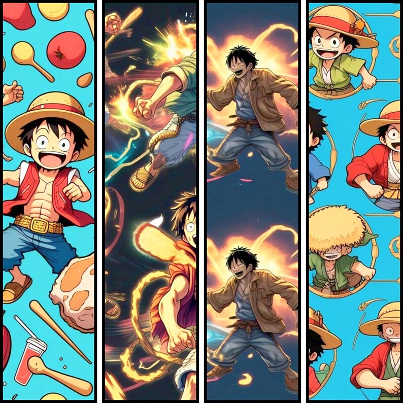 Monkey D. Luffy Seamless Pattern,digital Luffy Download,repeating Luffy ...