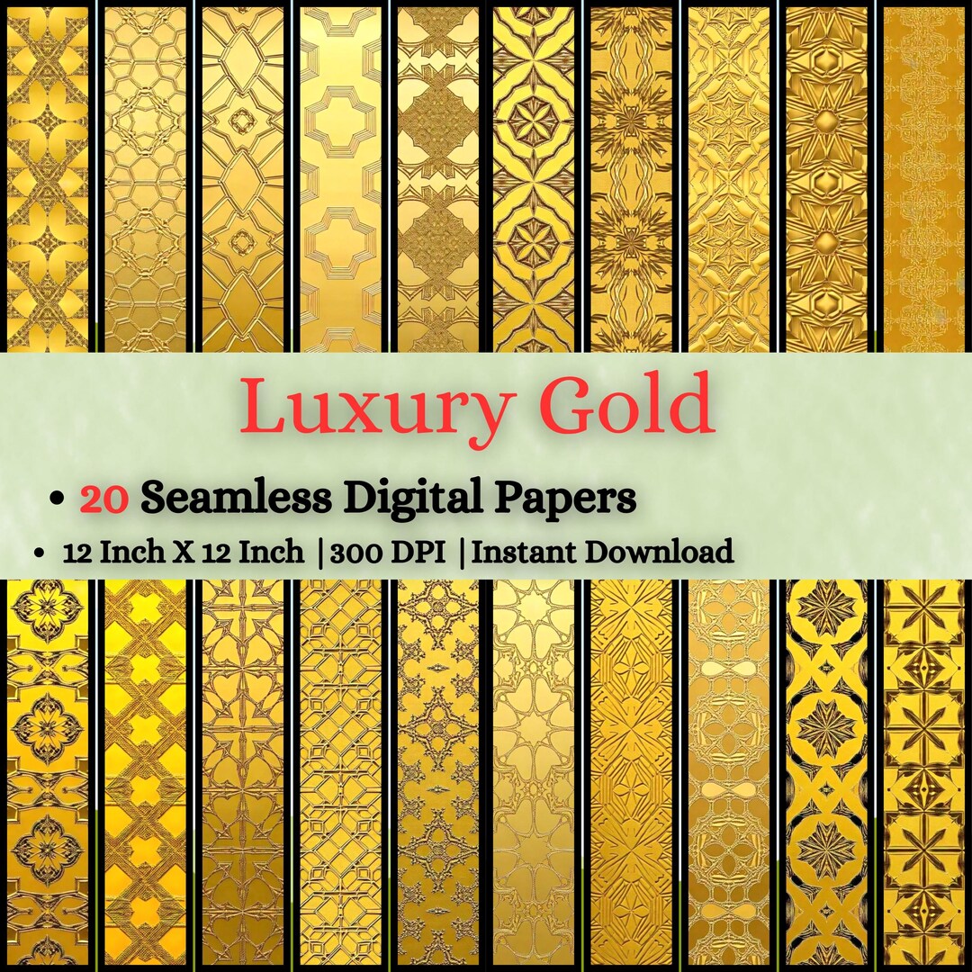 Luxury Gold Texture Digital Paper,golden Luxury Pattern,scrapbook Paper ...