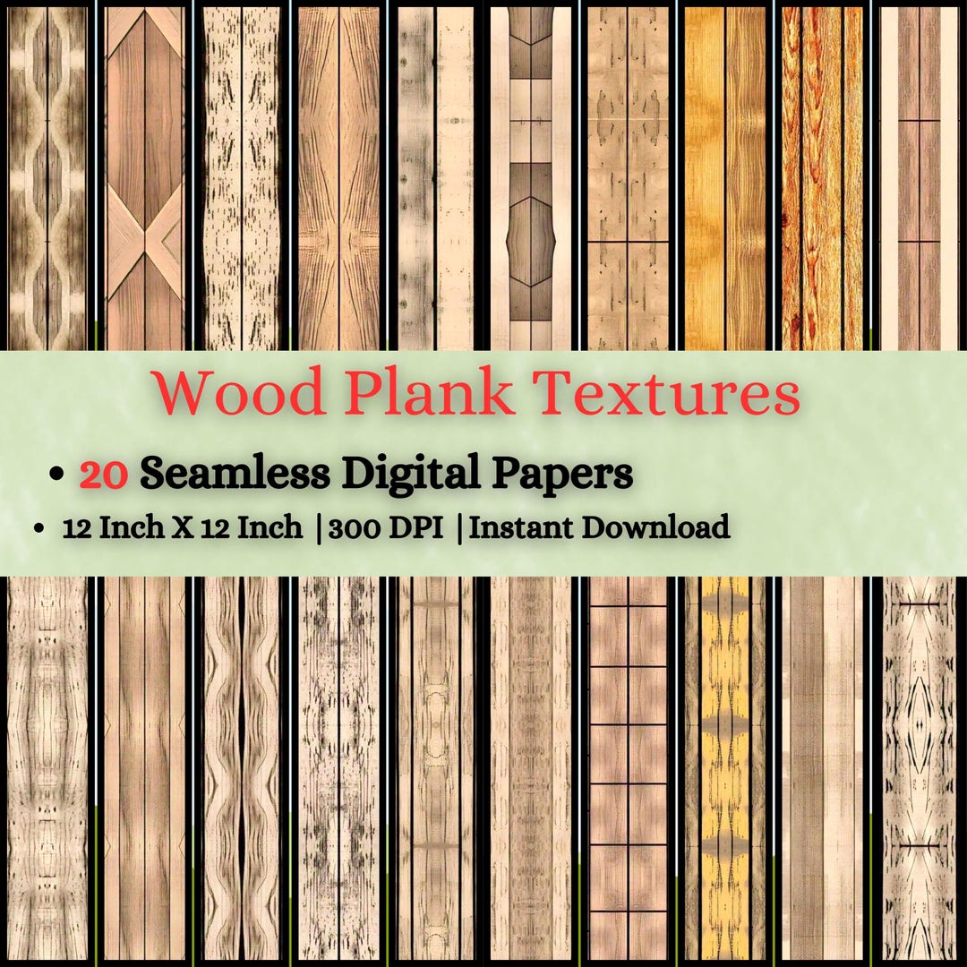 Wood Plank Texture Digital Paper,wooden Plank Design,scrapbook Paper ...