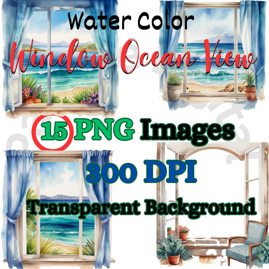 15 Window Ocean View With Transparent Background Clip Art,high Quality ...