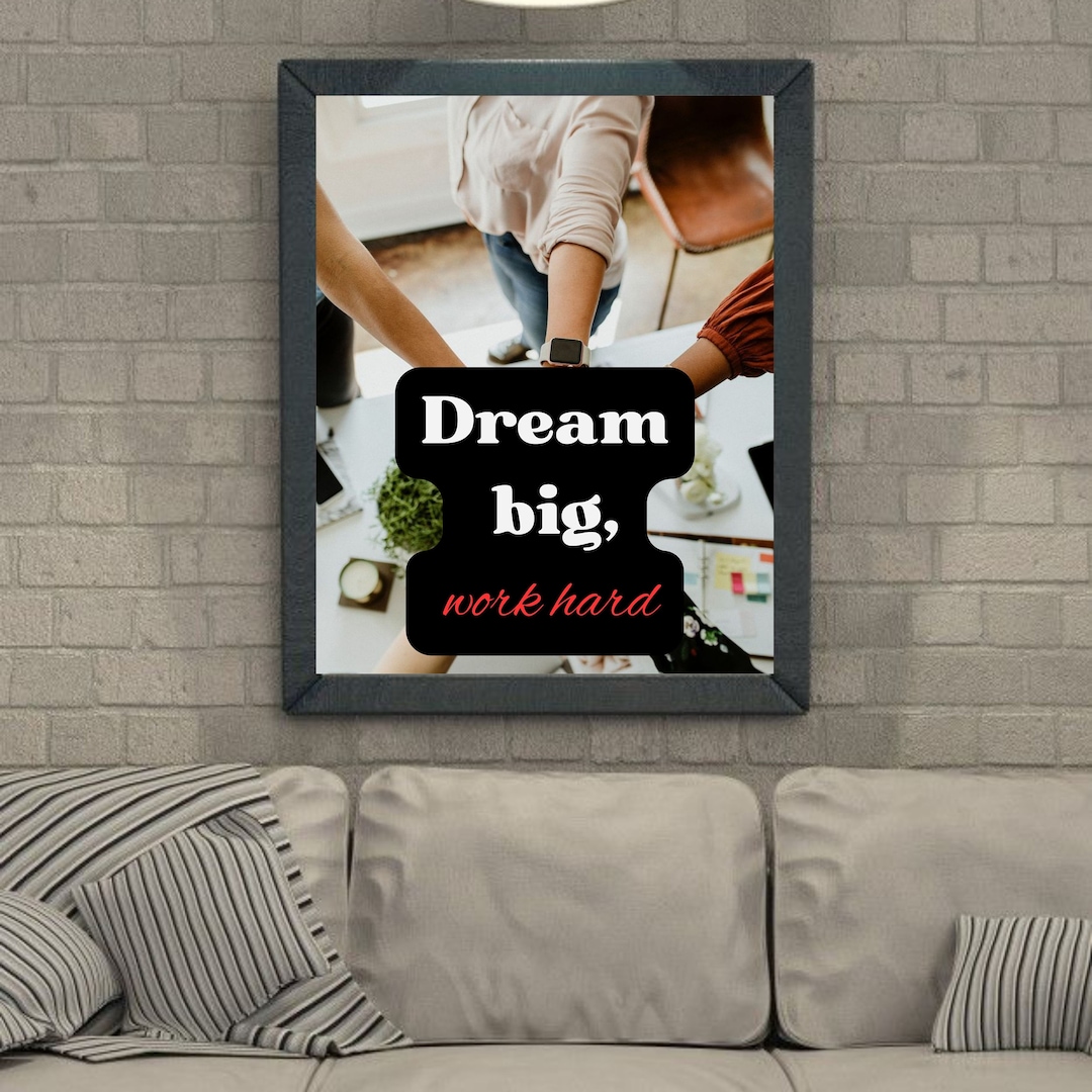 Motivational and Inspirational Quotes, Home Desk Wall Art, Work ...