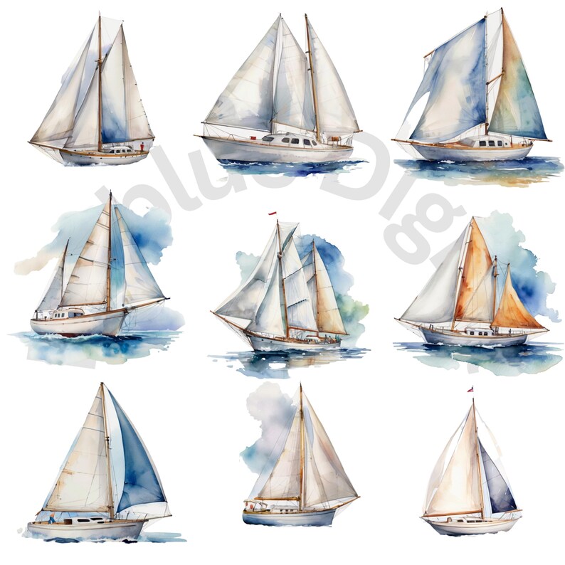 Sail Boat Clip Art,sail Boat Png,printable Sail Boat,nautical Theme ...