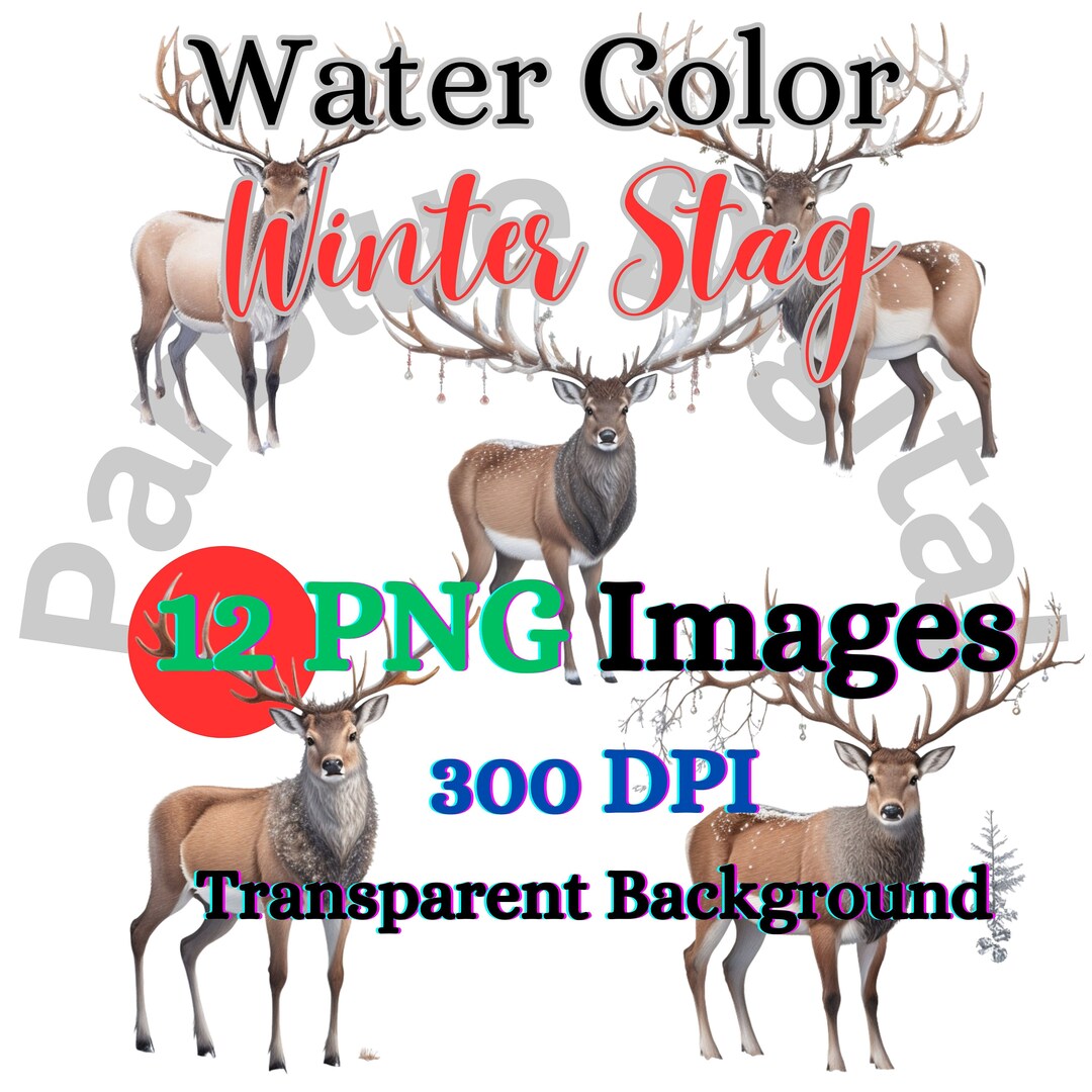 Winter Stag With Transparent Background Clip Art,high Quality Pngs ...