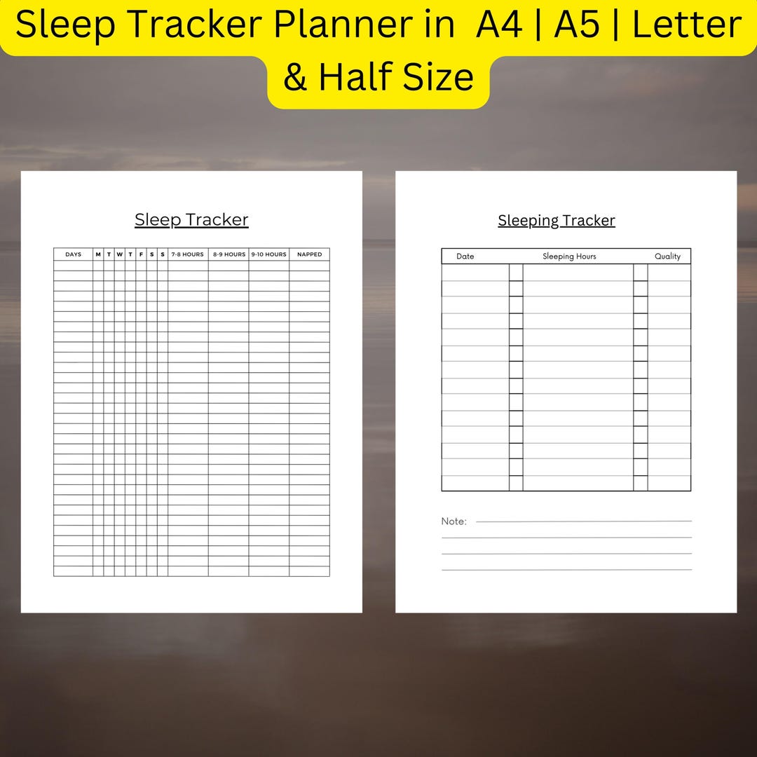 Sleep Tracker Planner Digital Download,sleep Planner,sleep Tracker ...
