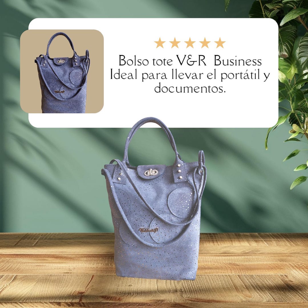 V&R Business Handbag and Shoulder Bag, Genuine Gray Cowhide Suede With ...