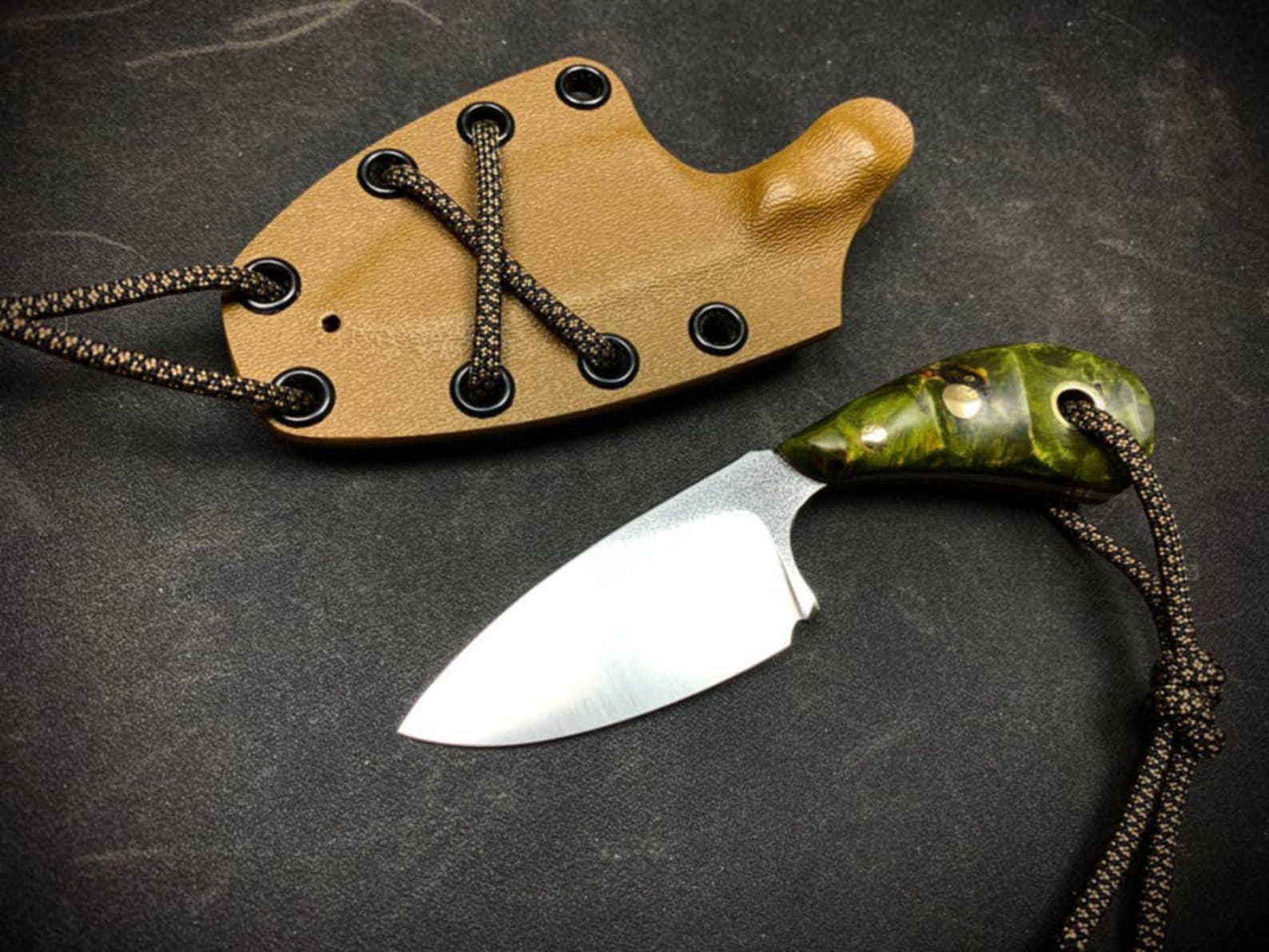 Neck Knife With Sheath (N690 Steel) #2, Knife on the Neck, Small Pocket ...