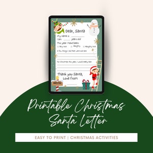 Printable Santa Letter, Printable Letter to North Pole - Etsy