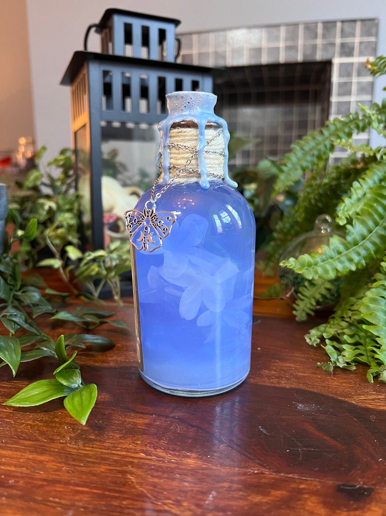 Echoes of the Lost Colour Changing Potion, Fantasy Prop, Magical Apothecary, Violet and Blue ...