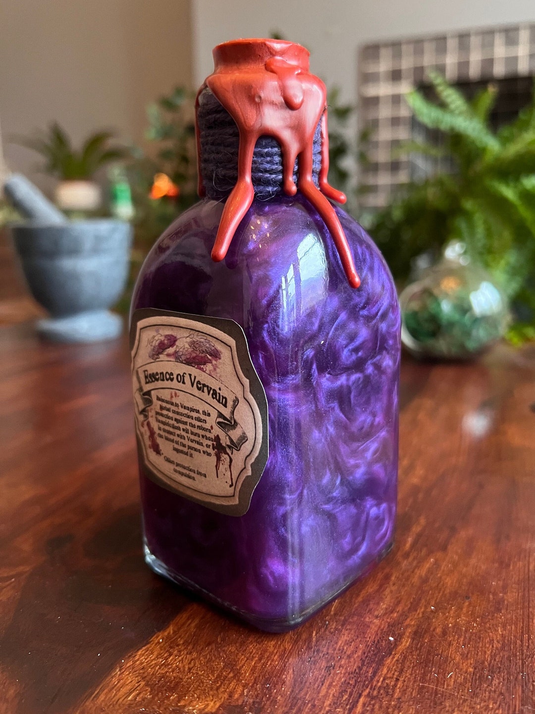 Vervain Colour Changing Potion, Fantasy Prop, Magical Apothecary, Red ...
