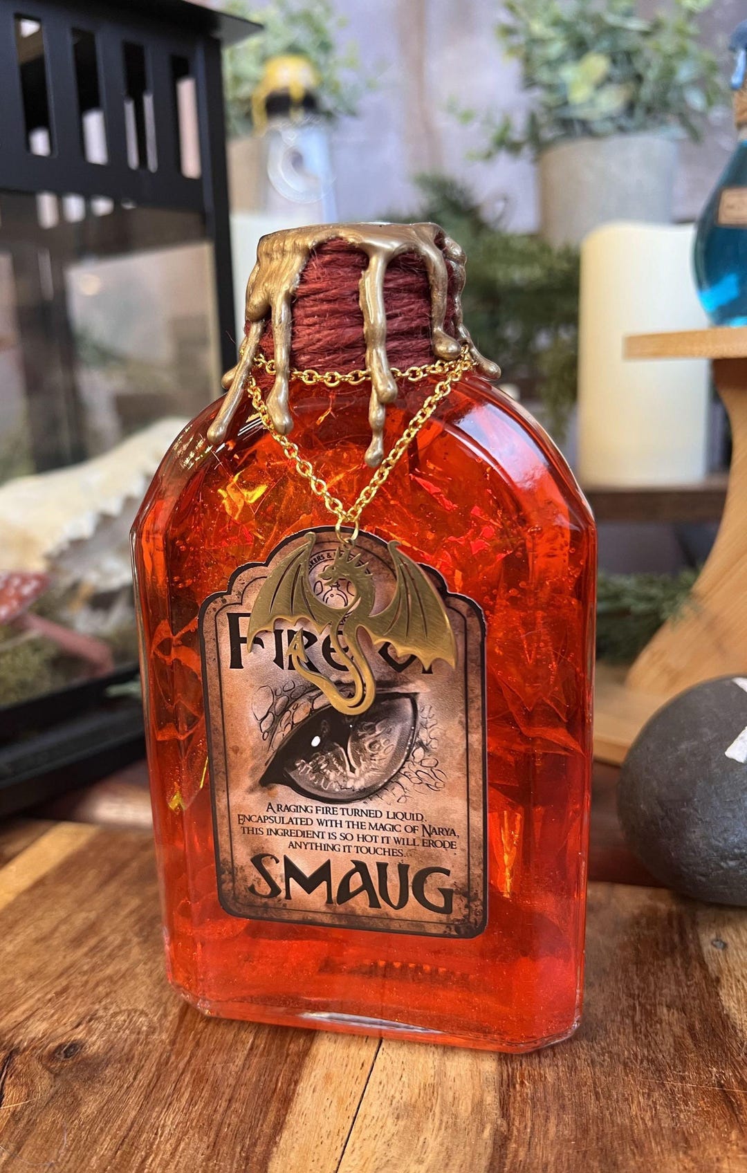Smaug Inspired Decorative Potion | Orange Fiery Subtle Shimmer Colour ...
