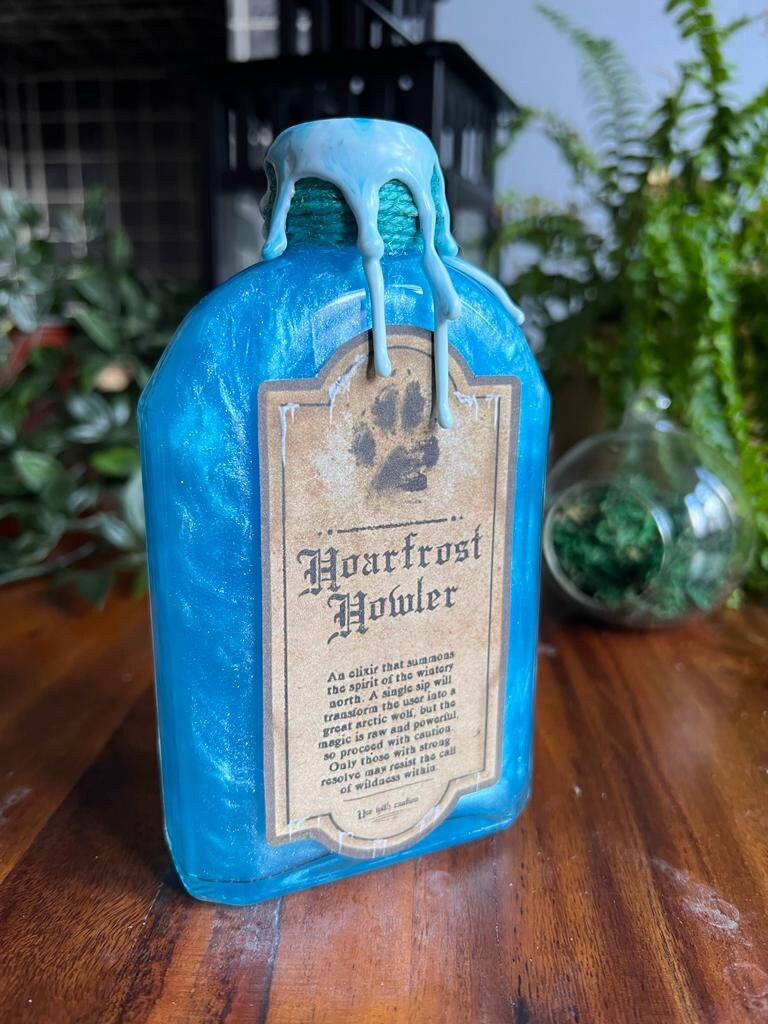 Hoarfrost Howler Potion, Iridescent Glacial Ice Werewolf Elixir ...