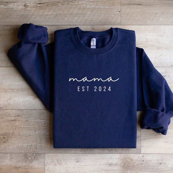 Custom Mama Est 2024 Sweaters - Etsy
