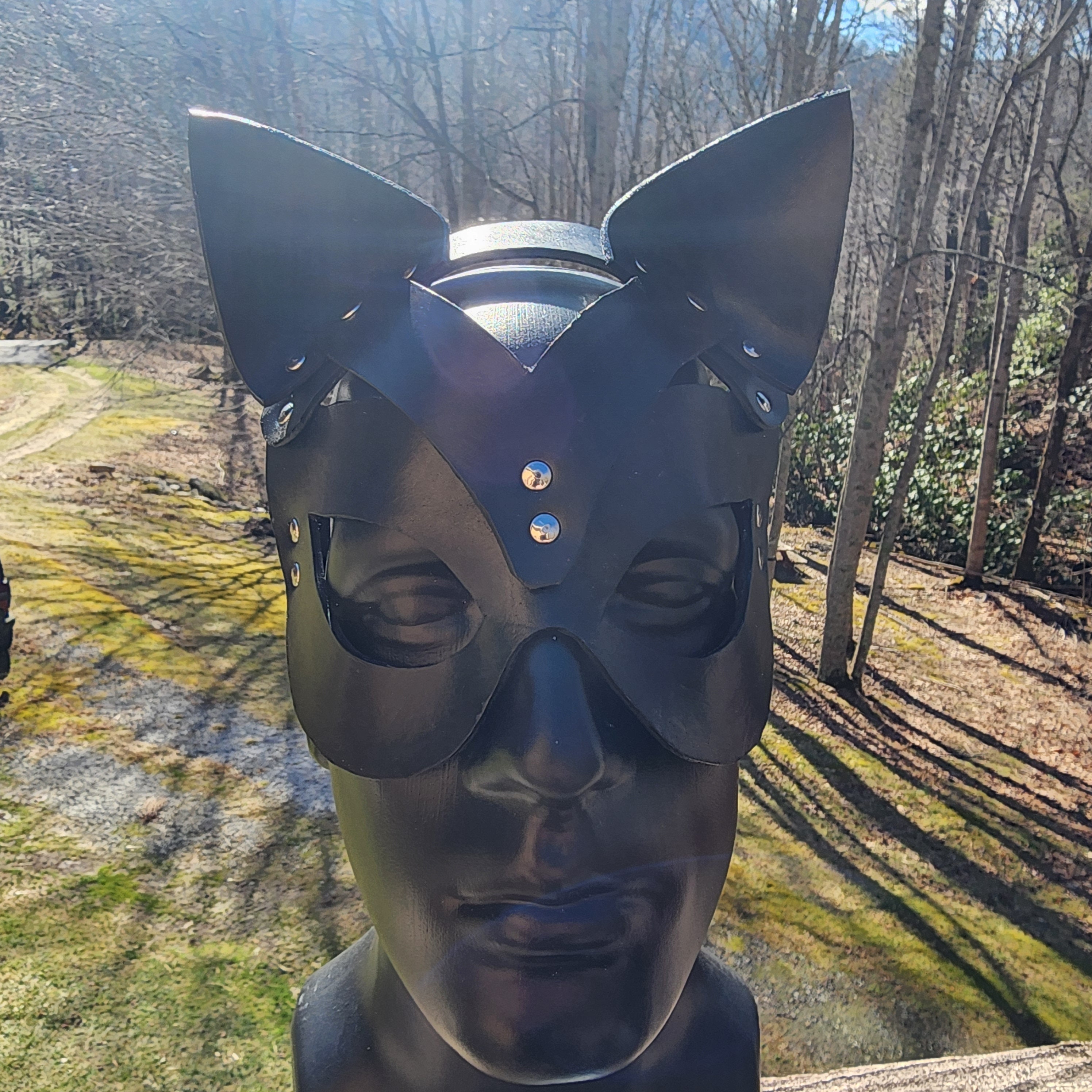 Leather Cat Mask - Etsy