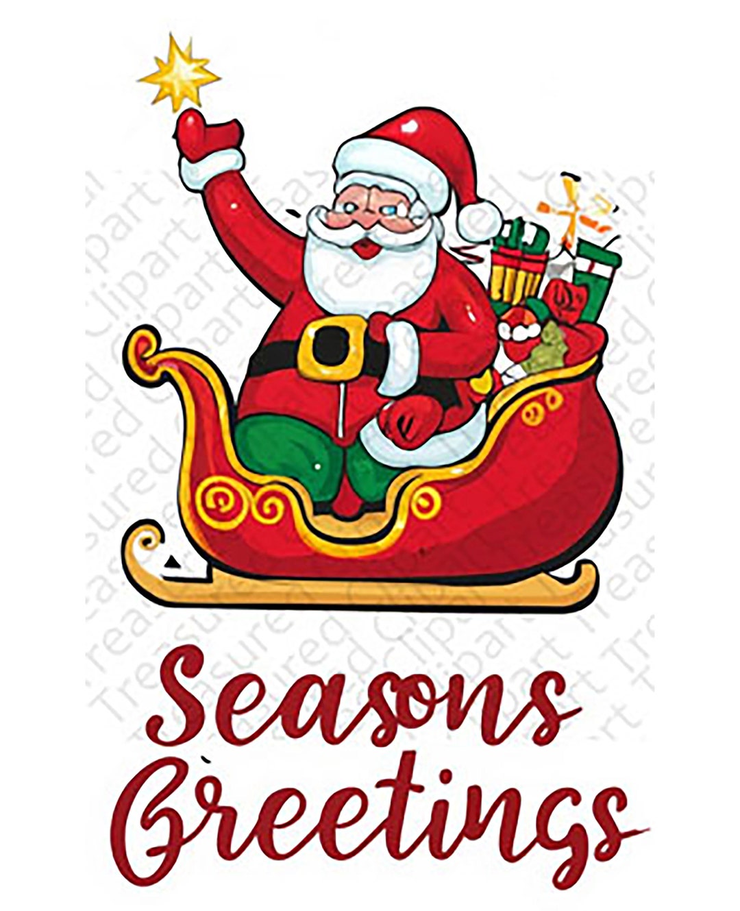 Santa Claus 6 Christmas Clipart Instant Download Seasonal Clipart High ...