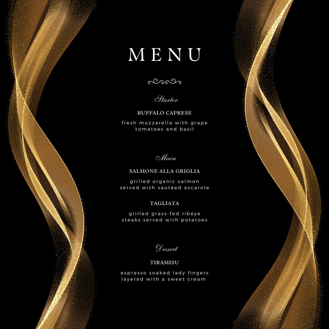 Fully Editable Menu Template - MS Word | Indesign | Print-ready - Etsy