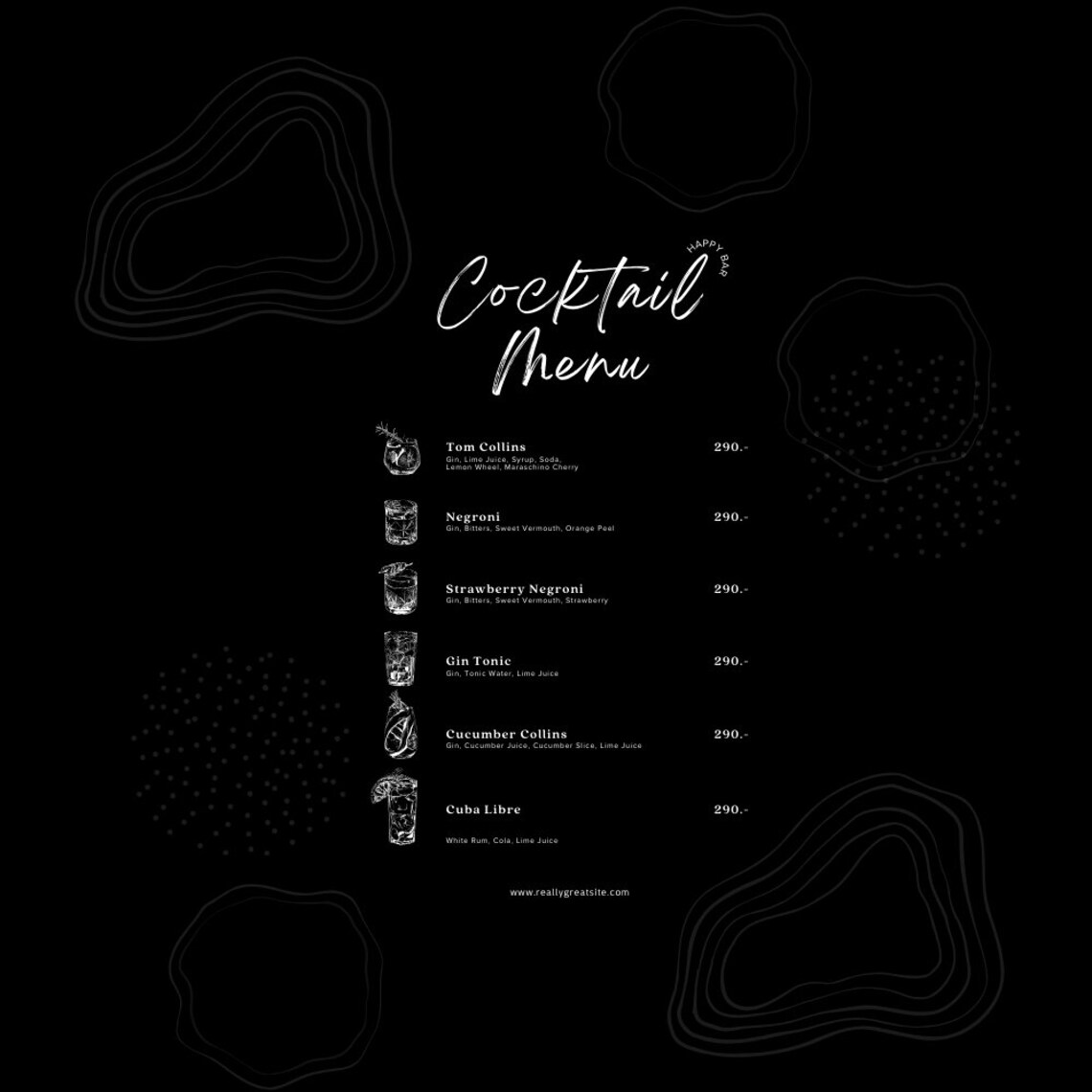 Fully Editable Bar Menu Template MS Word Indesign Print-ready - Etsy