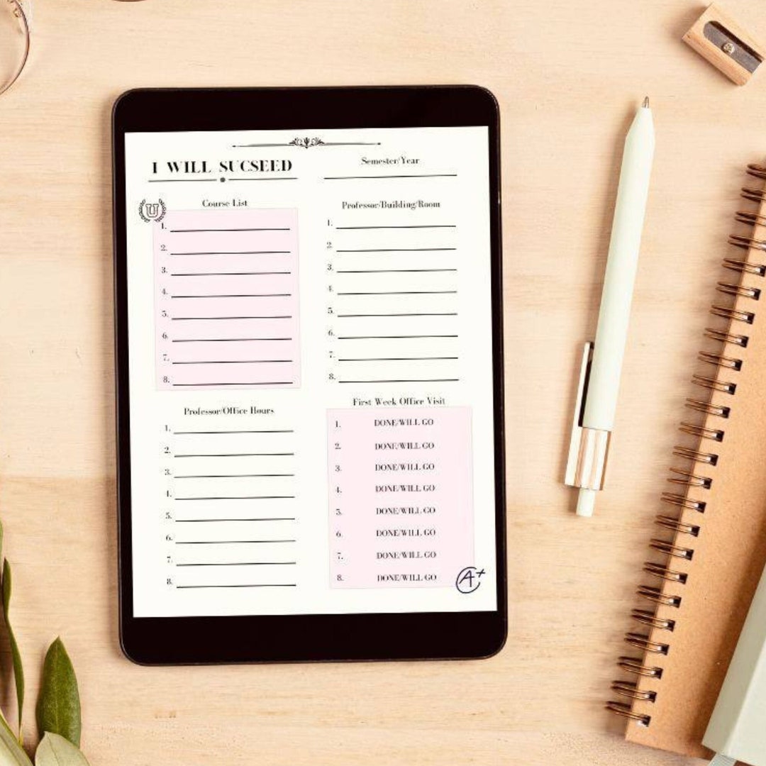 Student Planner, Student Information Sheet, Digital Planner, Printable ...