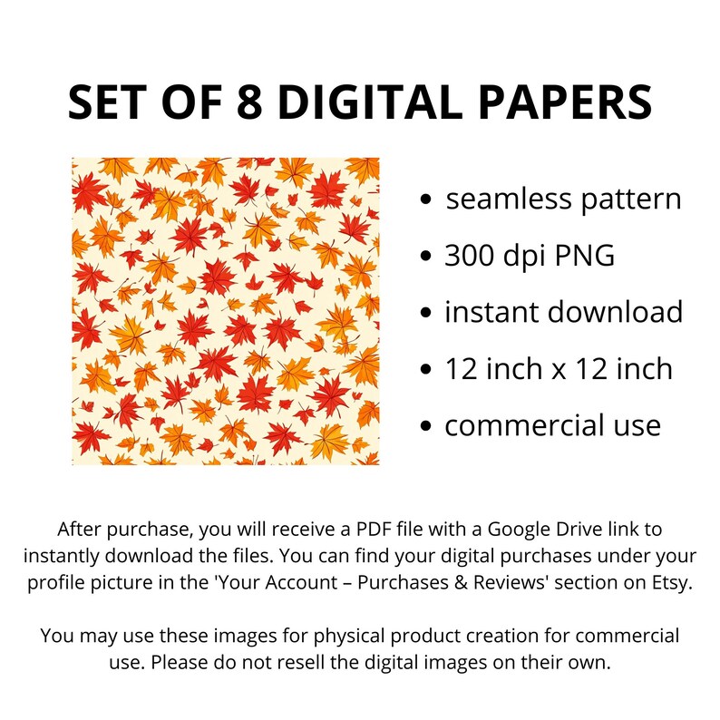 Autumn Digital Paper for Printable Fall Projects, Scrapbook Pages ...
