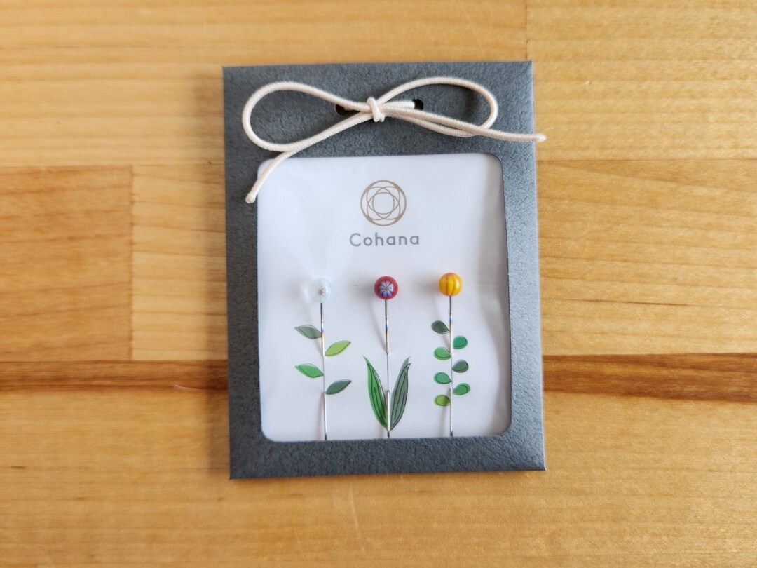 COHANA Tombo-dama Sewing Pins (set of 3 Pins) - RANDOM Assorted Designs ...