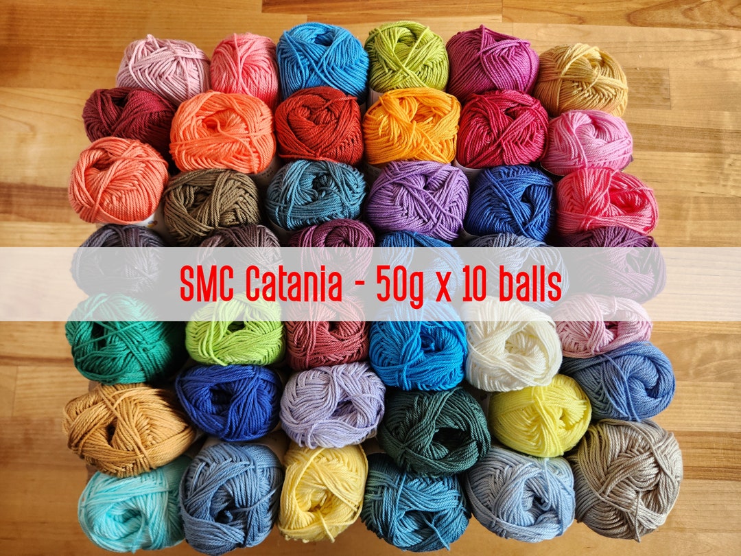 10 Balls Schachenmayr SMC CATANIA: Mix and Match Colors, 50g/125m/130y ...