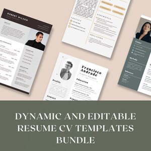 Professional Resume CV Bundle - Elevate Your Career Narrative - Etsy