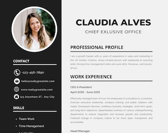 Dynamic and Editable Resume CV Template Craft Your Career - Etsy