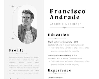 Dynamic and Editable Resume CV Template - Craft Your Career Narrative ...