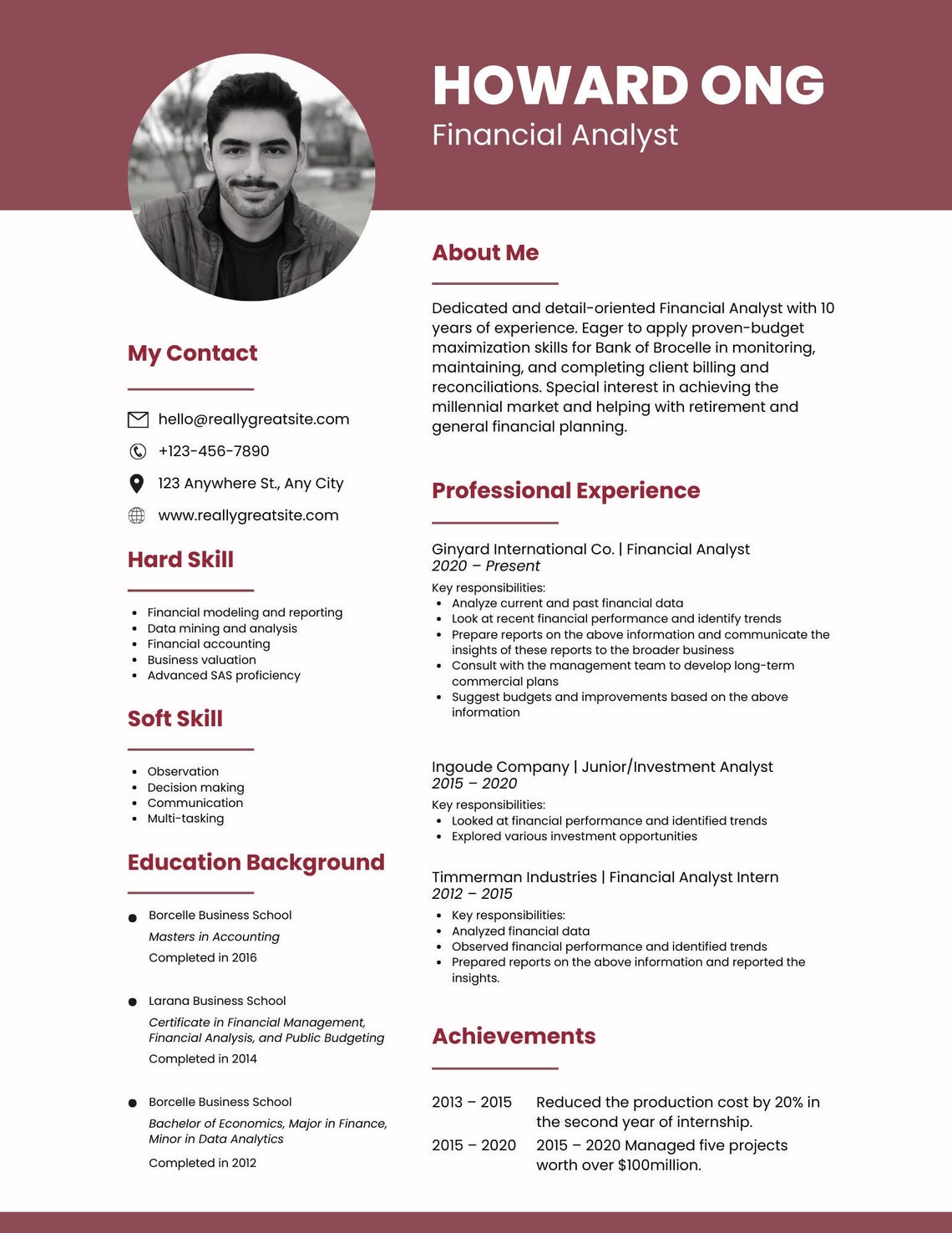 Dynamic and Editable Resume CV Template - Craft Your Career Narrative ...