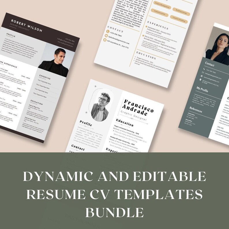 Professional Resume CV Bundle Elevate Your Career Narrative - Etsy