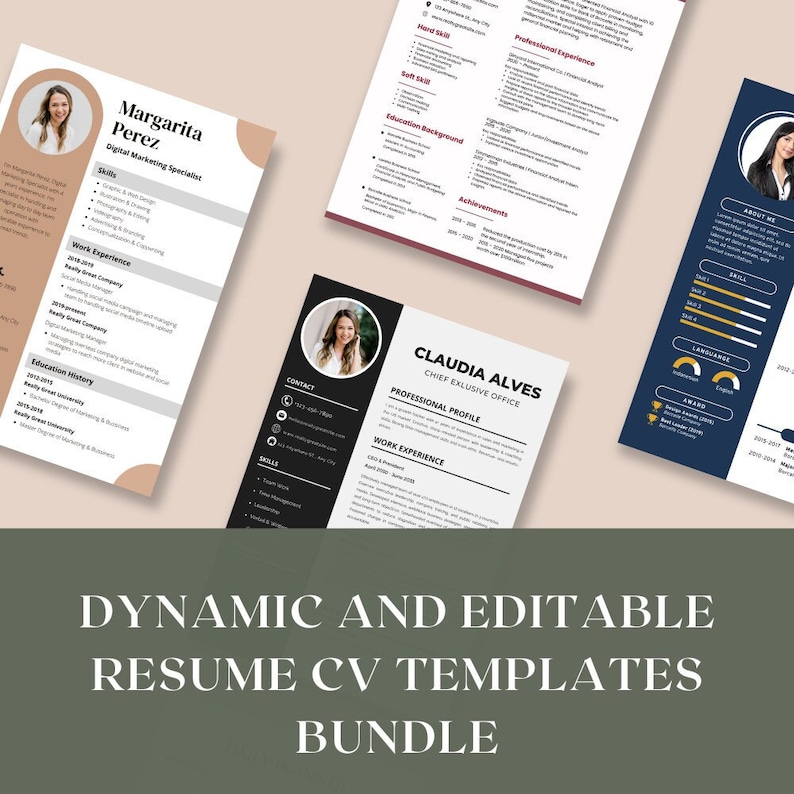 Professional Resume CV Bundle - Elevate Your Career Narrative - Etsy