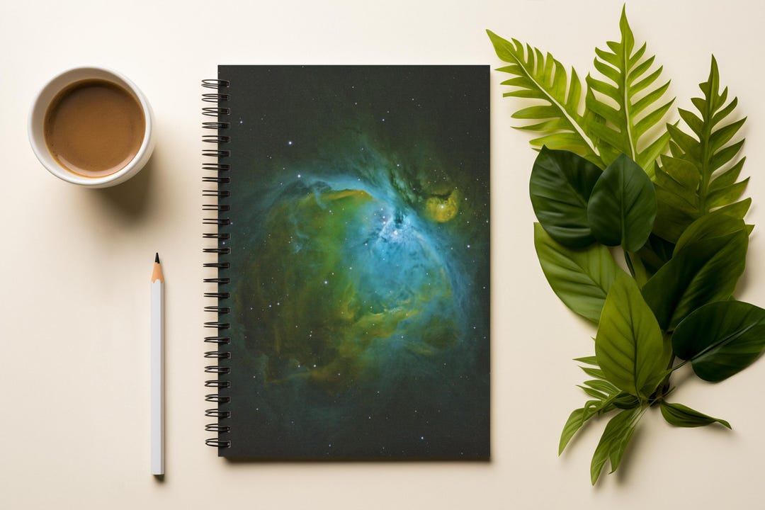 Orion Nebula Spiral Notebook, Space, Astrophotography, Ruled Line ...