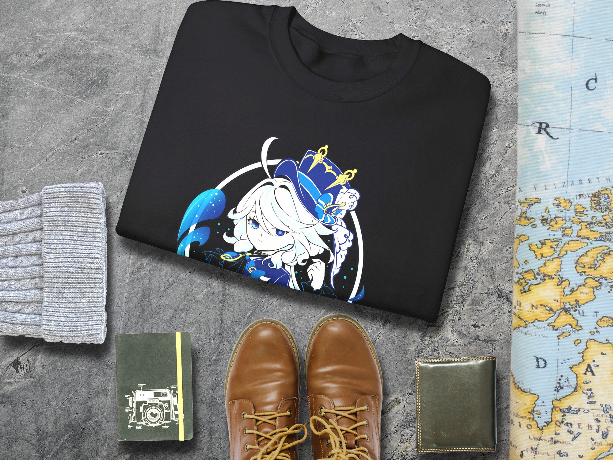 Furina Genshin Impact Sweatshirt Fan Made Merch Gamer Gift - Etsy