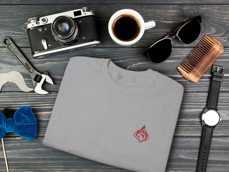Genshin Impact Pyro Sweatshirt - Minimalist Anime Style Pullover - Fan ...